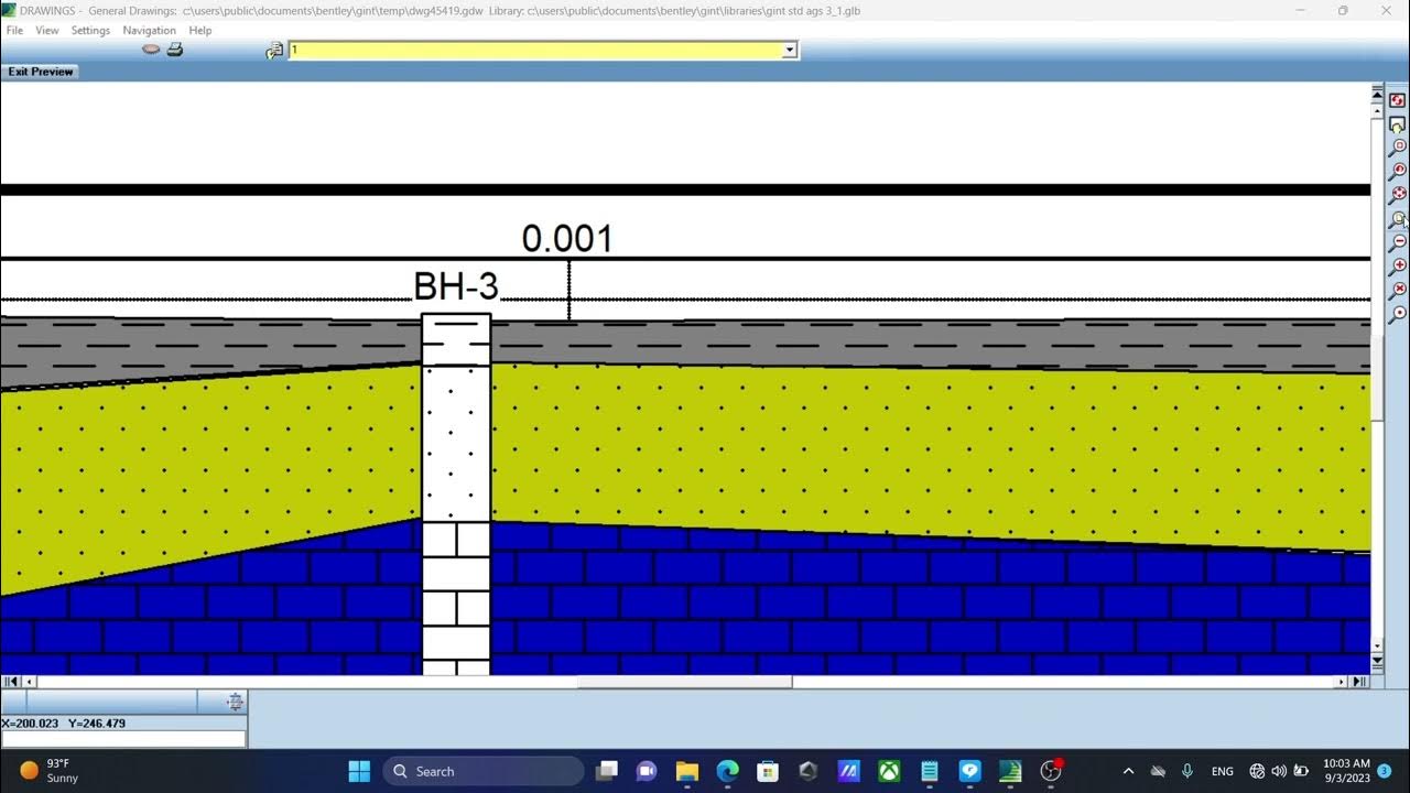 gINT: Part-10 : Create cross section with geological symbol color using gINT - YouTube