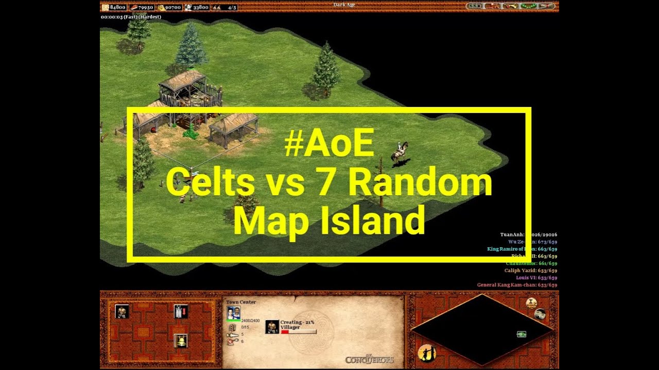 Review Speed 2x | Aoe II The Conquerors | Celts vs 7 Random | Map ...