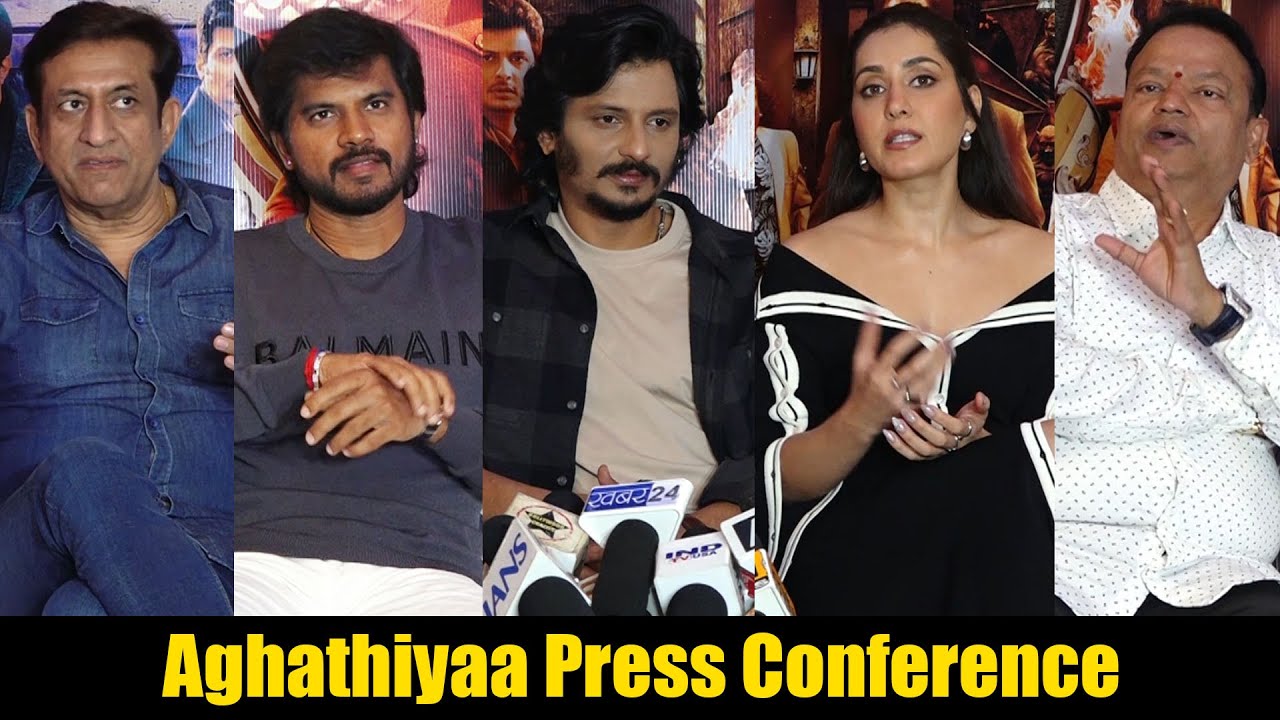 Aghathiyaa Press Conference | Jiiva, Raashii Khanna, Pa Vijay, Dr ...