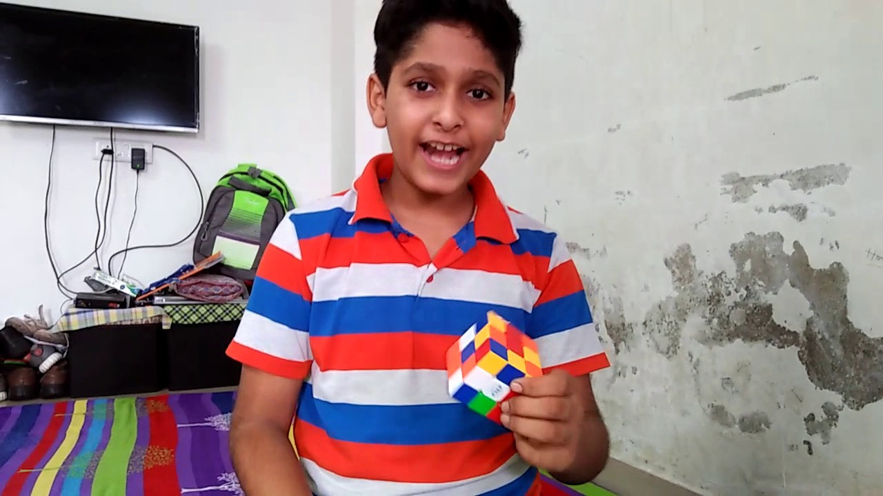5 yers old child completed whole rubix cube in 3 m - YouTube
