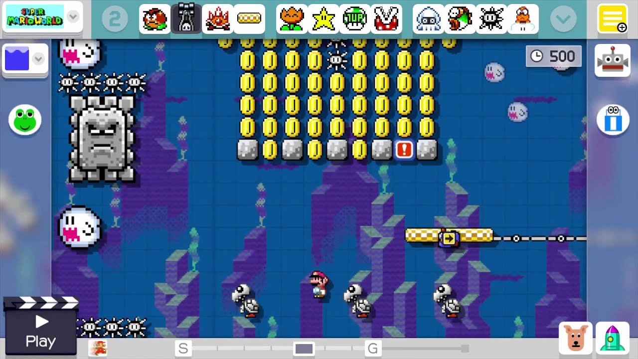 Super Mario Maker: Wiggle Wiggle Wiggle - YouTube