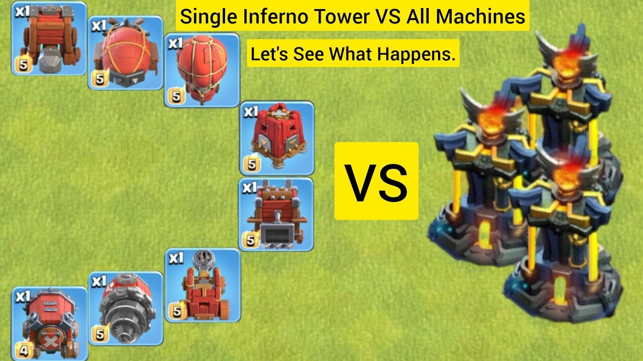 Single Inferno Tower VS All Machines Let's see what happens. #viral # ...
