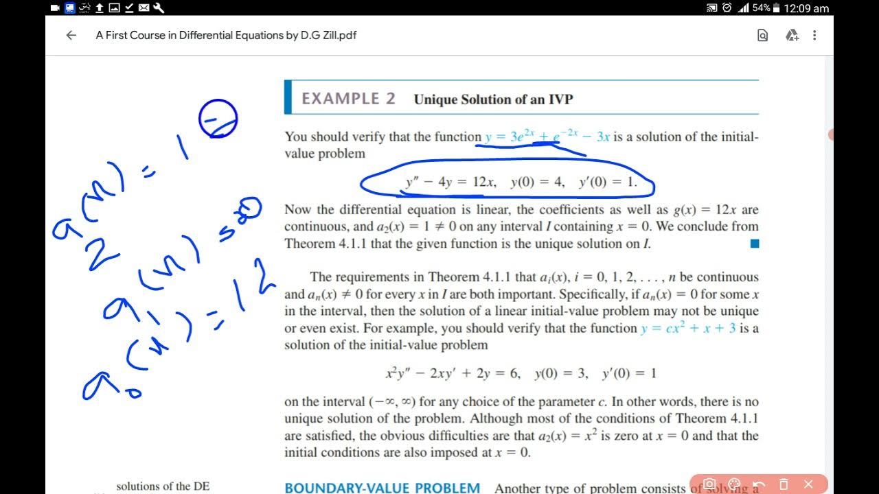 ODE | Lecture 12 | Initial Value Problem, Boundary Value Problem ...