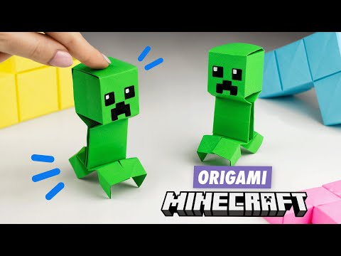 Origami Minecraft kağıt Creeper | Minecraft kağıt oyuncak nasıl yapılır