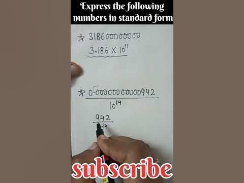 Express the numbers in standard form #exponents&power #class8th # ...