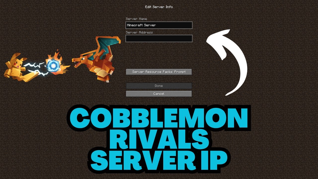 Minecraft Cobblemon Rivals Server IP Address - YouTube