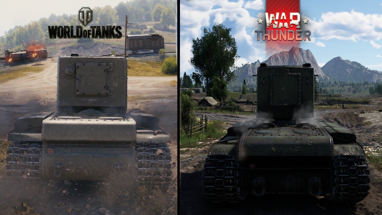 (KV2) WORLD OF TANKS vs WAR THUNDER - YouTube