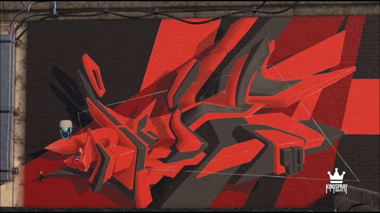 Kingspray Graffiti - Rooftop StarWars Empire piece - YouTube