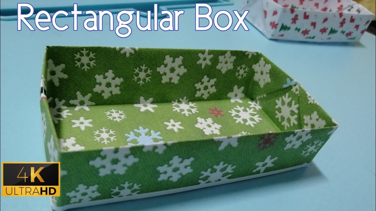 Easy Rectangular Origami Box , paper trash bin , 4K - YouTube