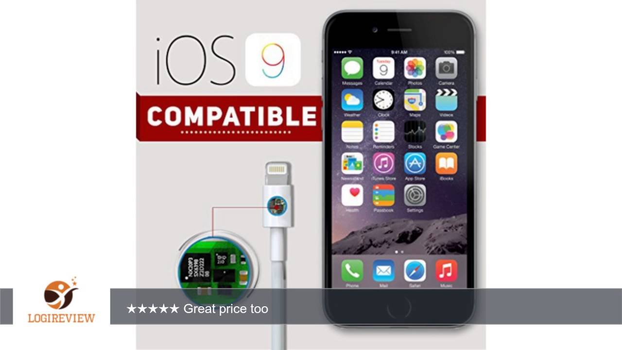 iPhone 6 Charging Cable Cord [Compatible w/ iPad / Air / Mini / 5C / 5 ...