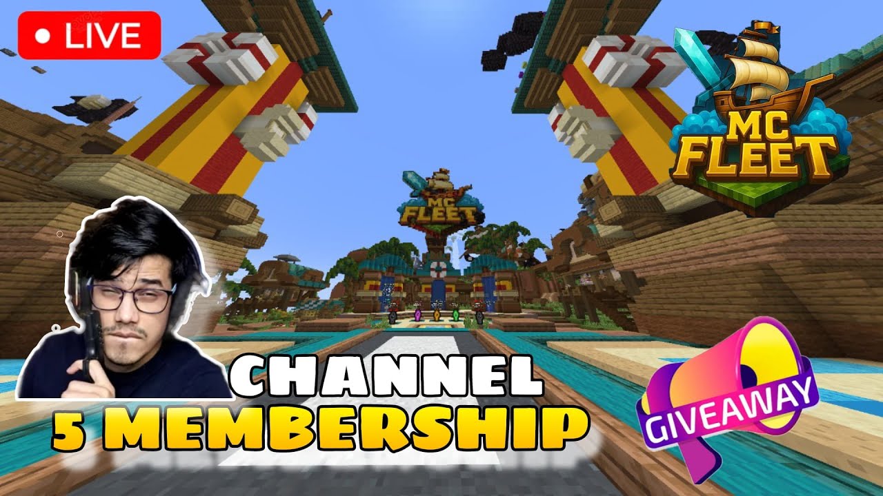 5 MEMBERSHIPS GIVEAWAY 🤑MCFLEET SMP @GamerFleet 😁 - YouTube