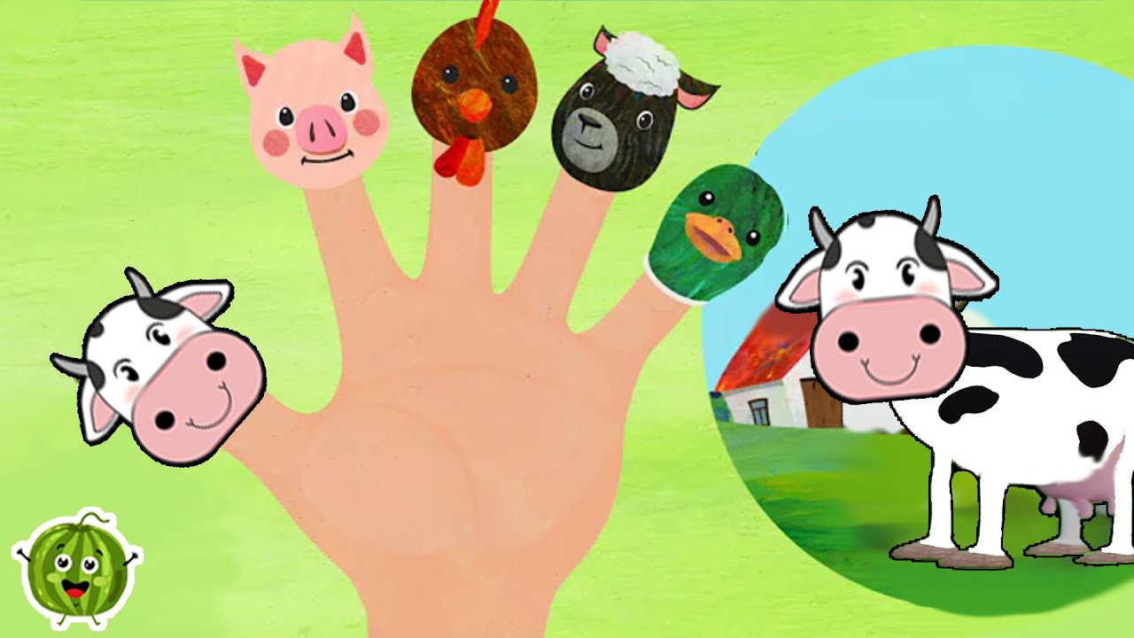 Farm Animals Finger Family Count To 10|| Kids Songs and Nursery Rhymes ...