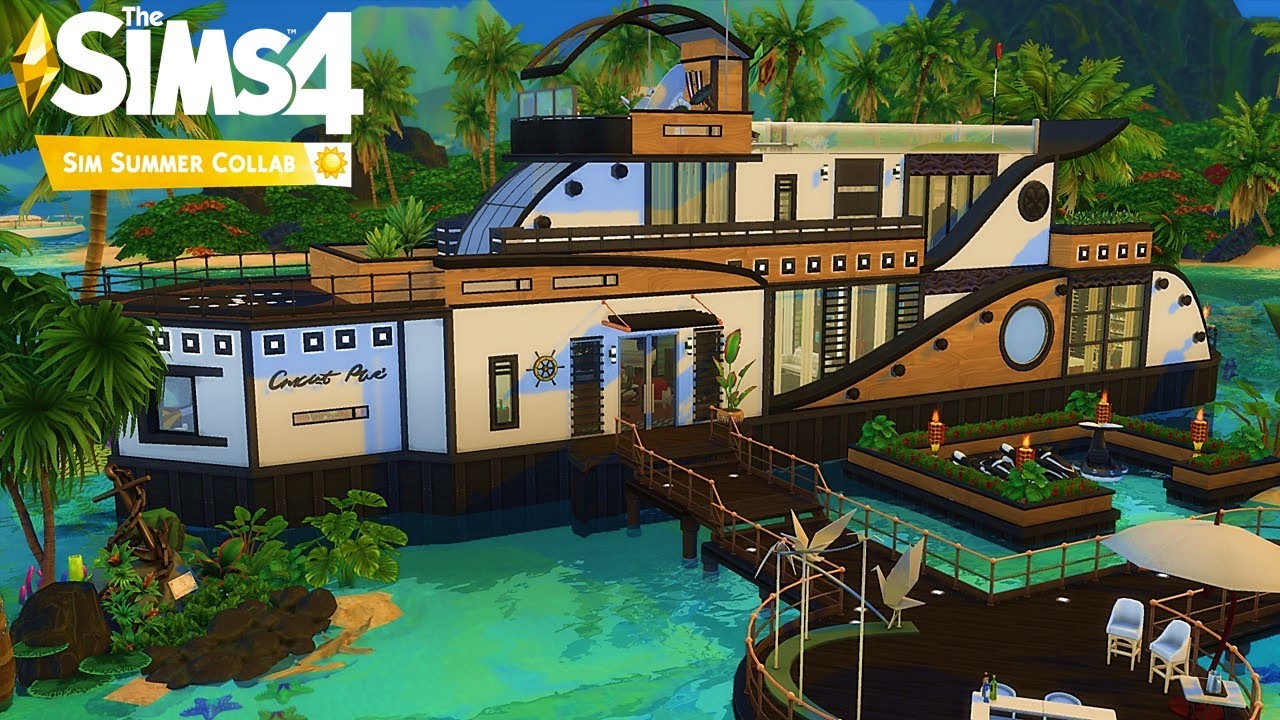 Luxury Yacht | Summer Collab | Sims 4 Speed Build | No CC - YouTube