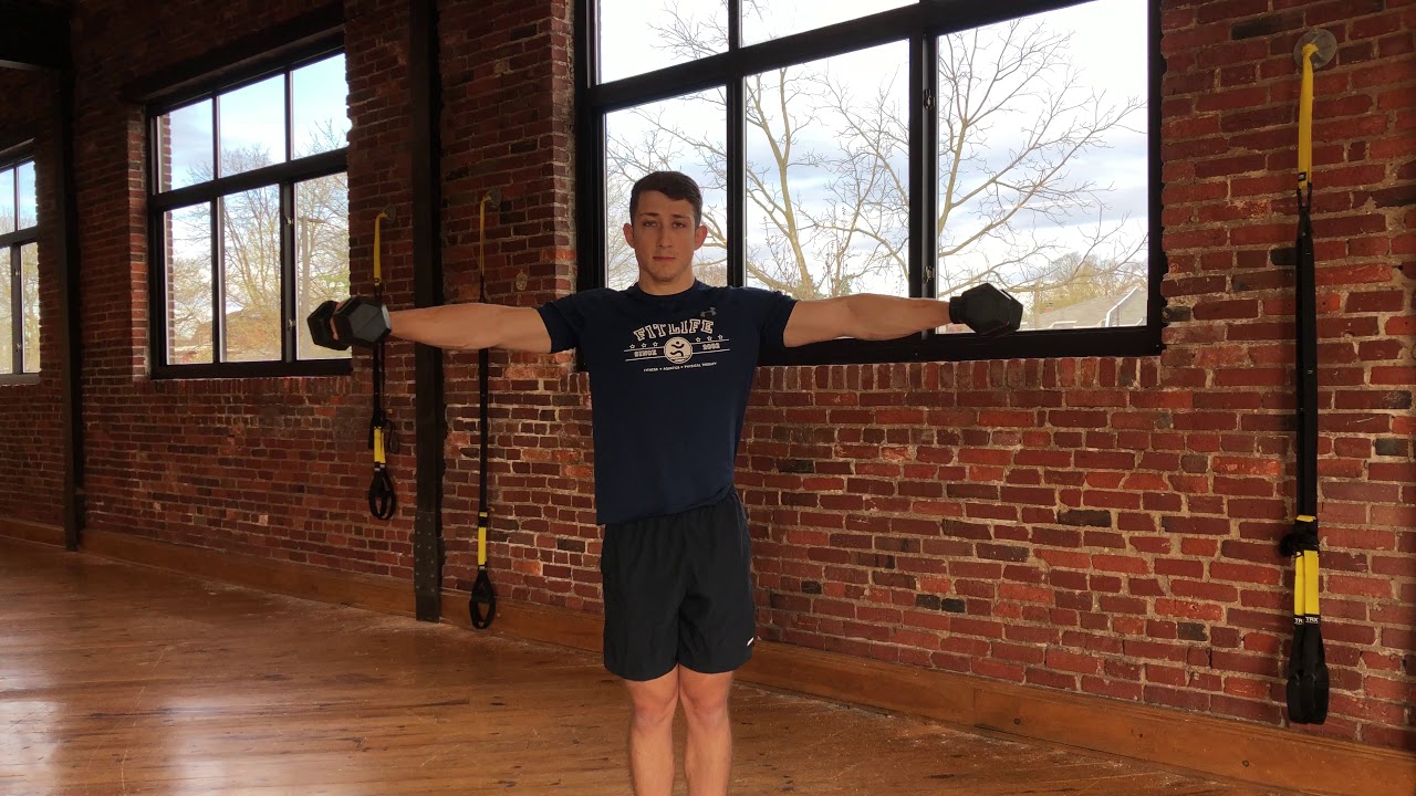 Standing Lateral Raise (with dumbbells) - YouTube