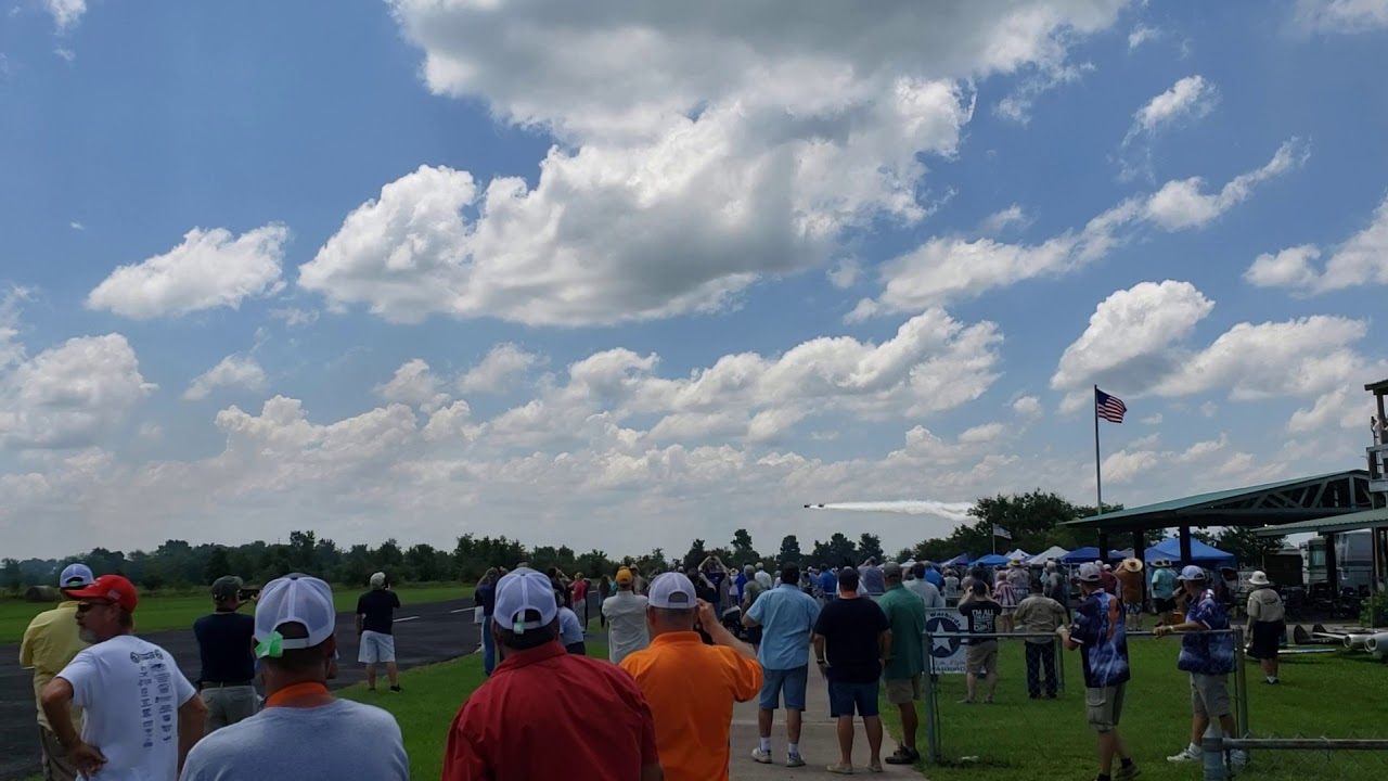 At6 fly over at bomber field - YouTube