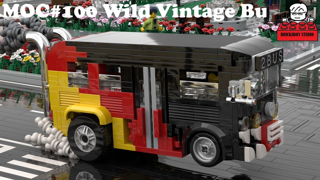 LEGO MOC#100 Wild Vintage Bus - YouTube