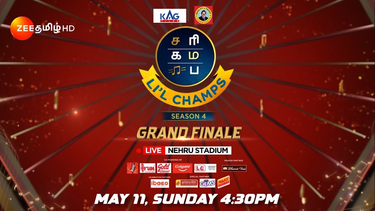 Saregamapa Li'l Champs Season 4 Grand Finale Live | May 11 Sunday, 4 ...