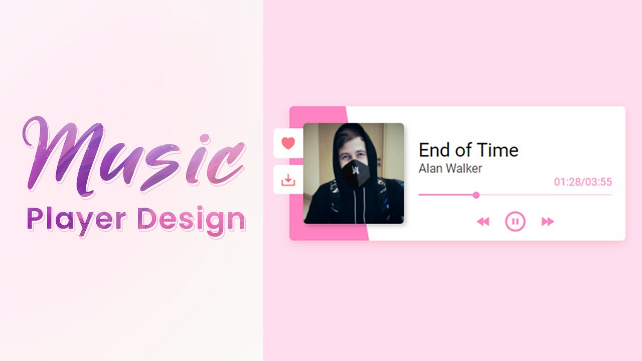 Music Player UI | HTML CSS - YouTube