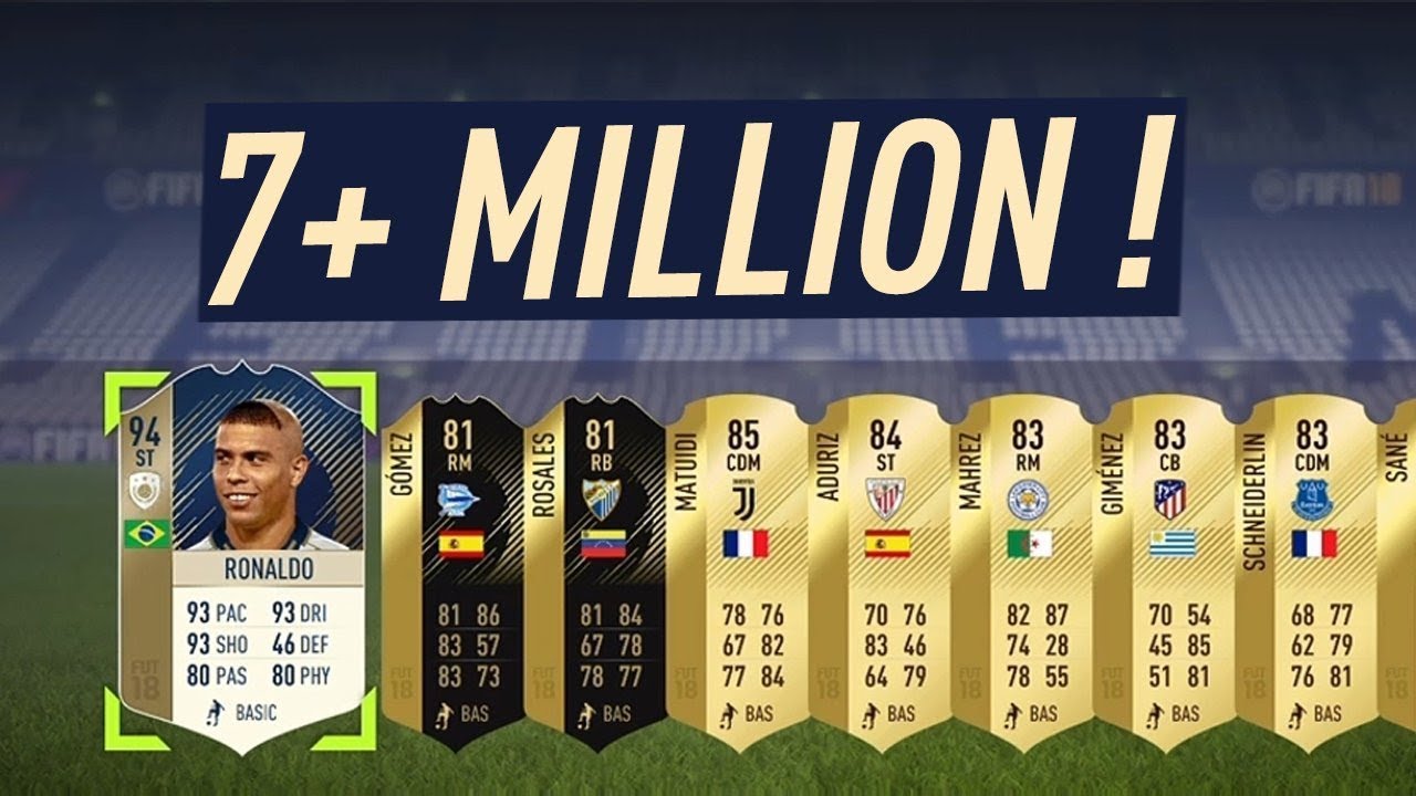 7 Million Coins In A Pack! Luckiest Packs!! Fifa 18 Ultimate Team - YouTube