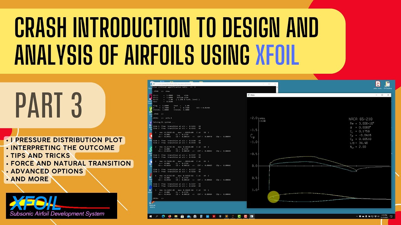 Design and analysis of airfoils using XFOIL - Part 3 - YouTube