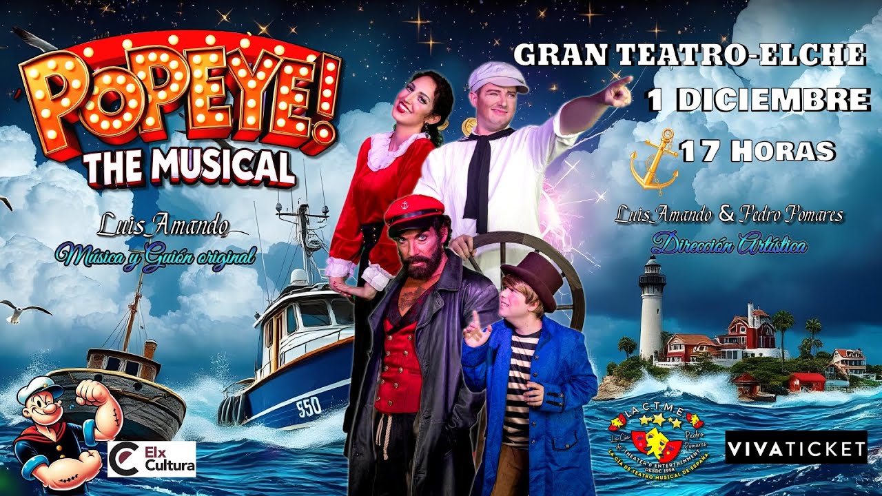 ¡Llega a España POPEYE EL MUSICAL! ¡Elche 1 de diciembre 2024! - YouTube