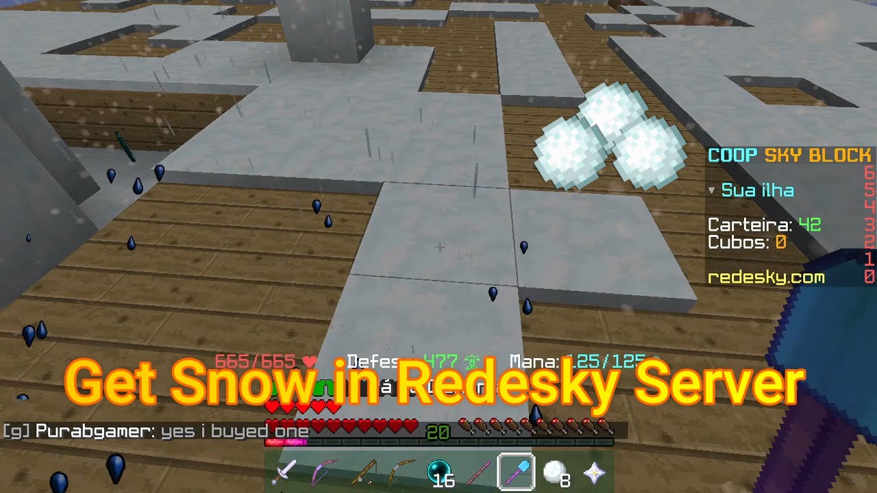 Get Snow in Redesky server - YouTube