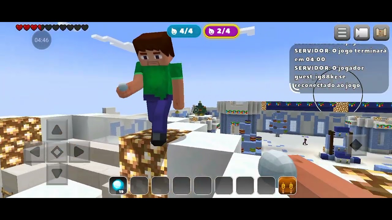 Luta de neve no Minecraft - YouTube