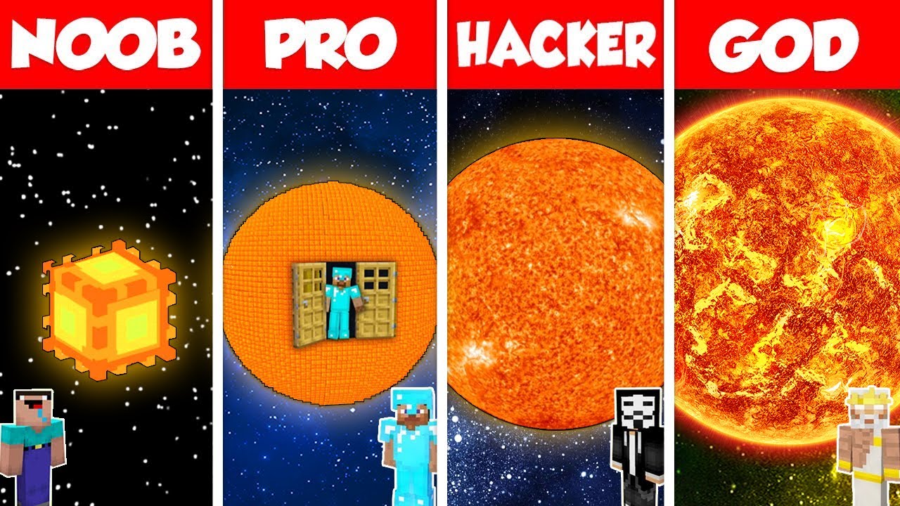 Minecraft Battle: NOOB vs PRO vs HACKER vs GOD: INSIDE SUN PLANET HOUSE ...