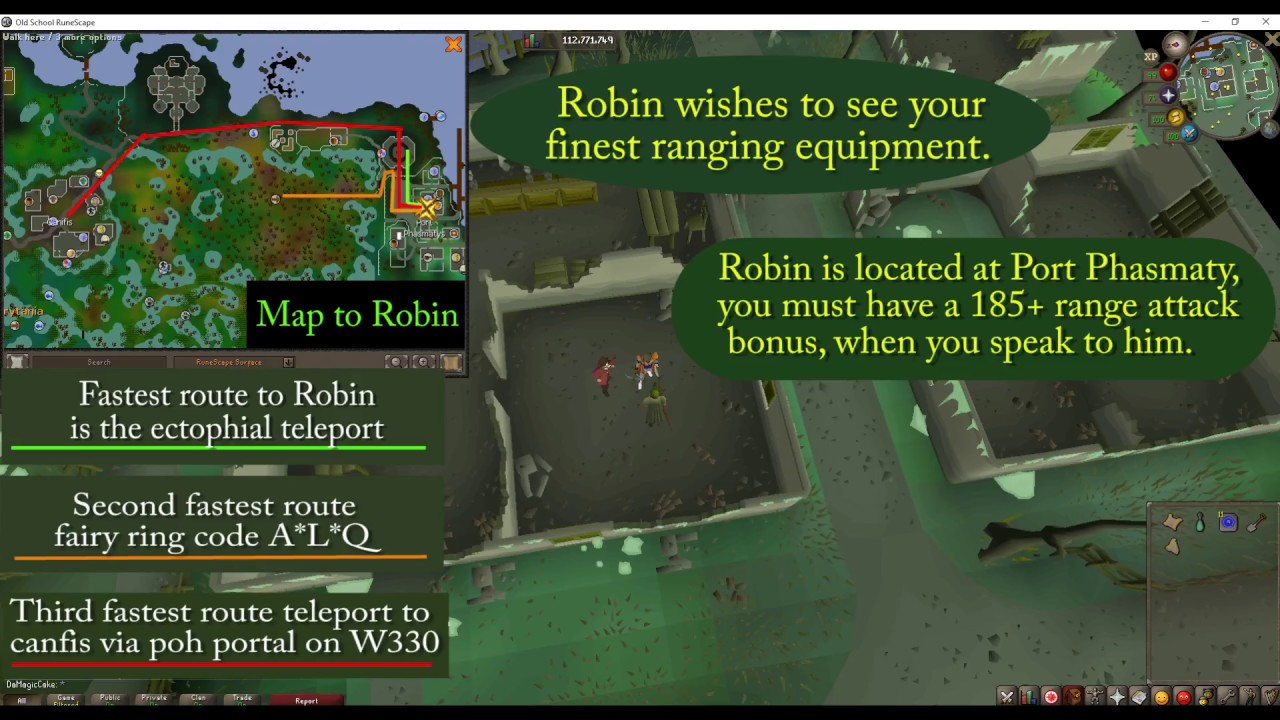 OSRS Robin wishes to see your finest ranging equipment, Master clue ...