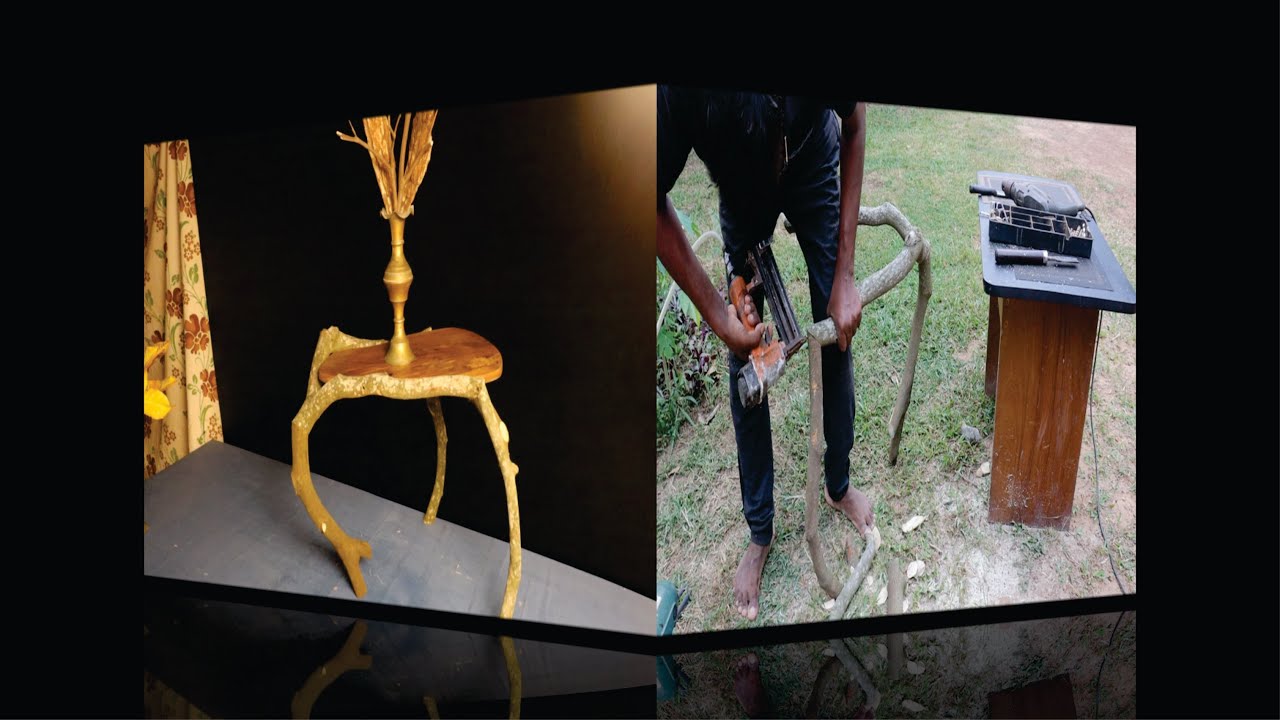Upcycling Tree Branches into a Charming Coffee Table - YouTube