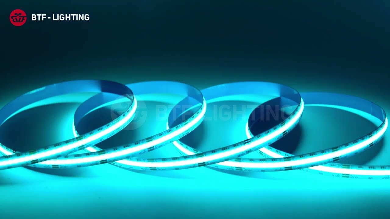 BTF-LIGHTING: COB LED Strip Light RGB Kit - YouTube
