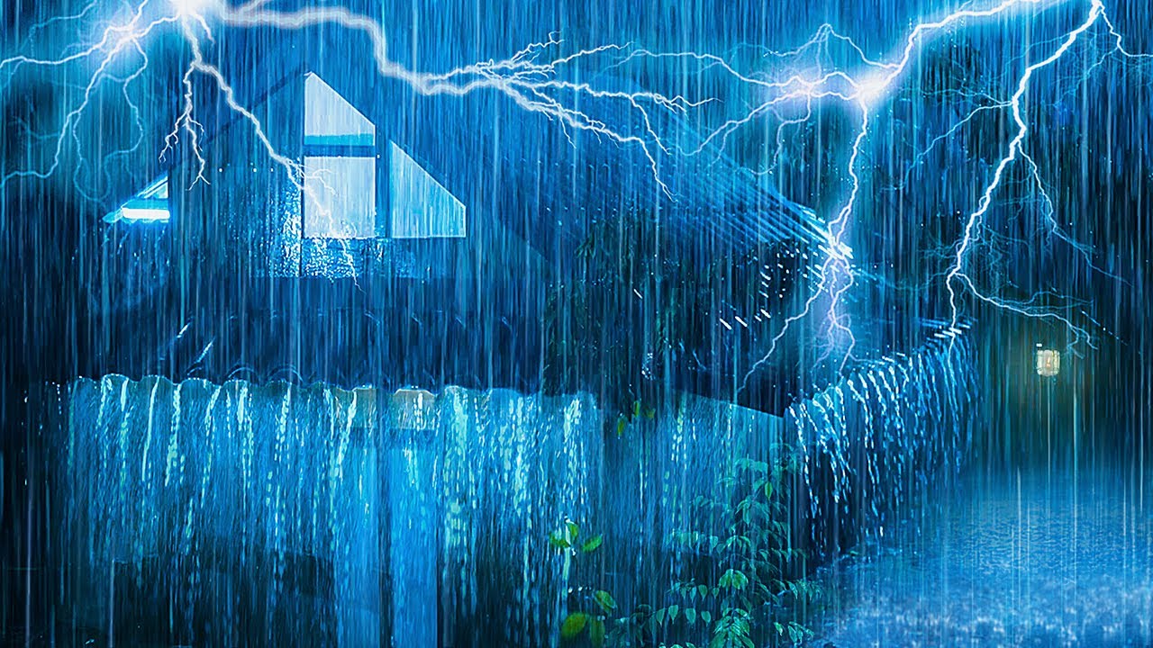 Defeat Insomnia with Very Heavy Rain & Rumbling Thunderstorm Sounds on ...