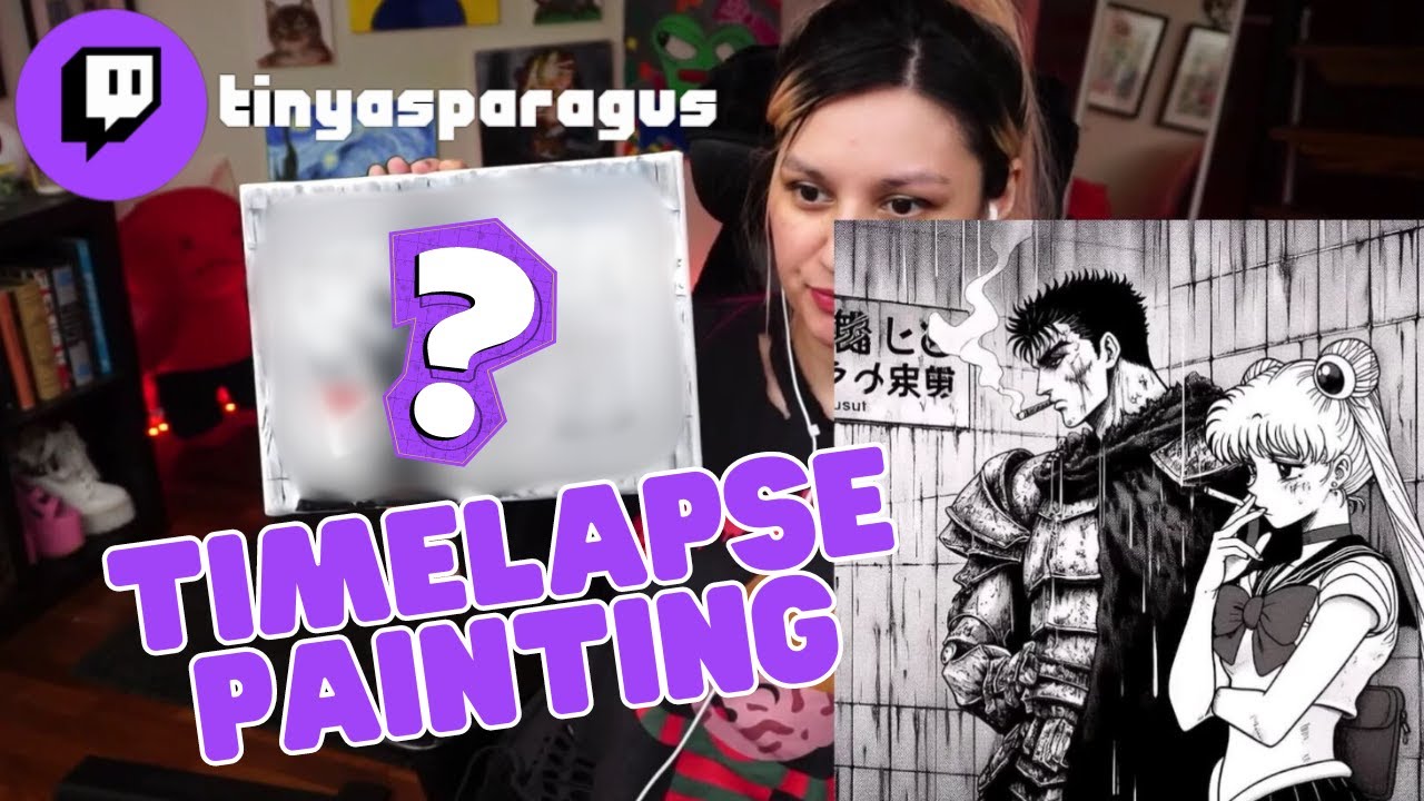 Sailor Moon & Guts Berserk inspired painting! #timelapse #painting # ...