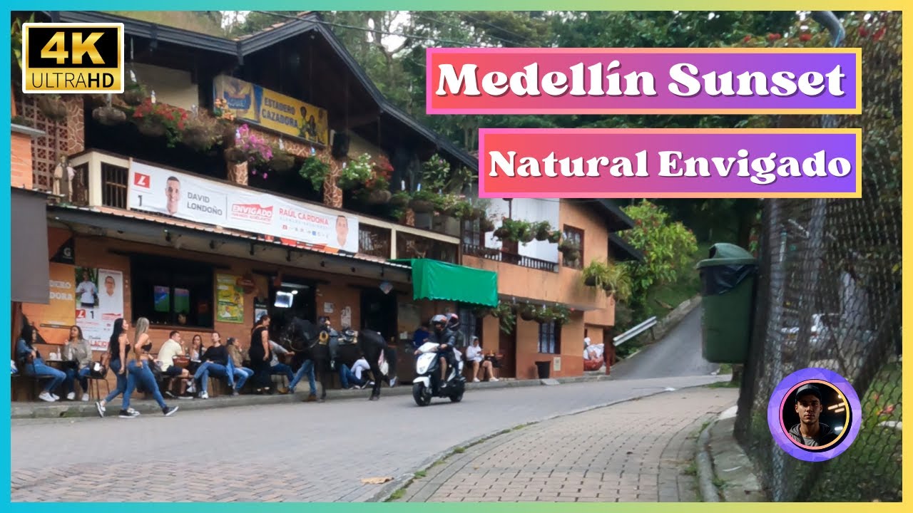 🇨🇴 Natural Walk in Envigado: Medellin Sunset Timelapse from Mountain 10 ...