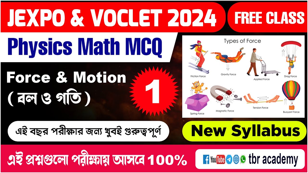 JEXPO/VOCLET 2024 Physics Class || Math MCQ Question With Solution ...