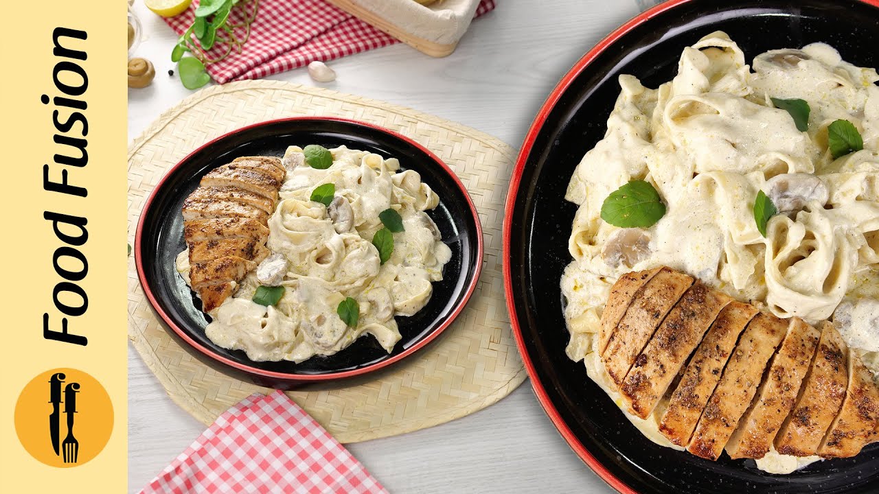 Creamy Fettuccine Alfredo Recipe By Food Fusion - YouTube