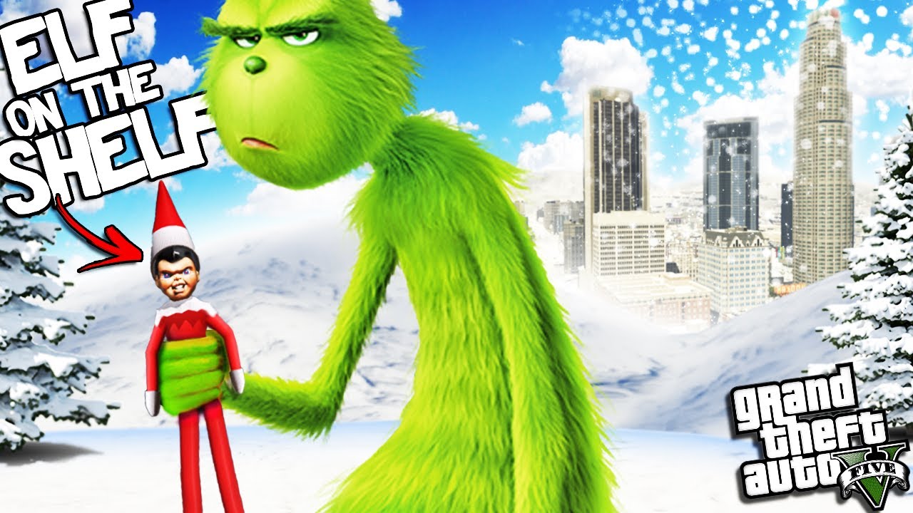 The GRINCH gets an ELF ON THE SHELF in GTA 5 - YouTube