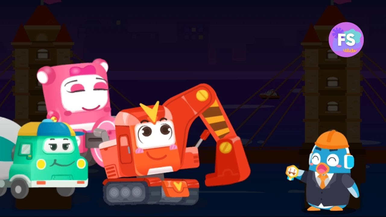 Tim Super Truk: Membangun Jembatan Kota I BabyBus Games I Faranisa Play ...
