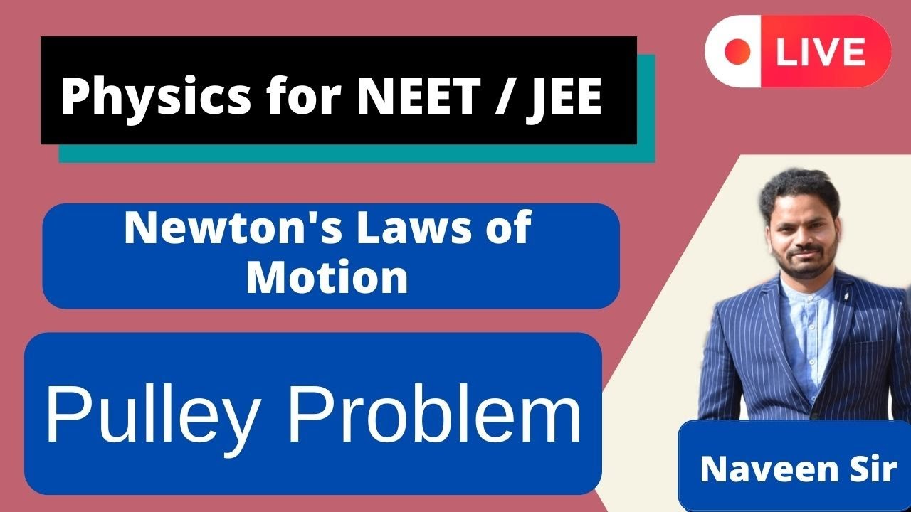 Newton's Laws of Motion | Pulley Problem, JEE Main & NEET | Naveen Sir ...