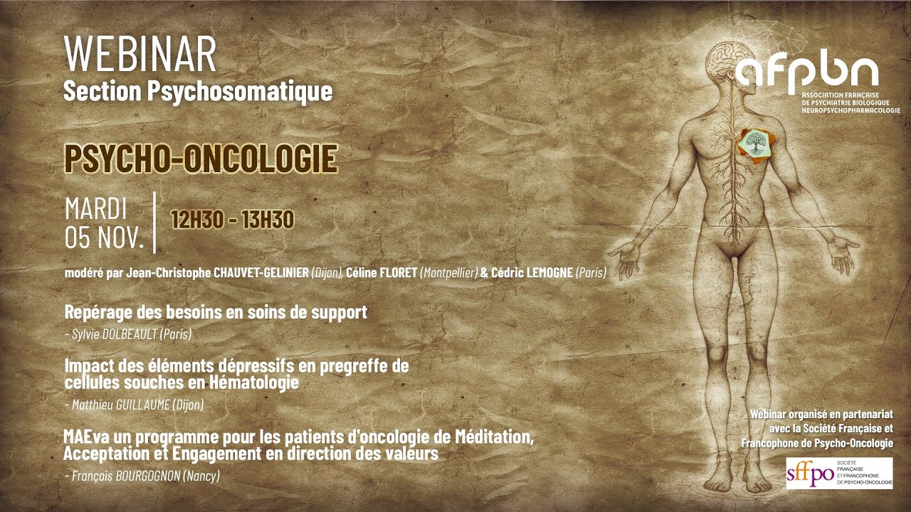 REPLAY Webinar de la section Psychosomatique - Psycho-oncologie 05/11/2024 - YouTube