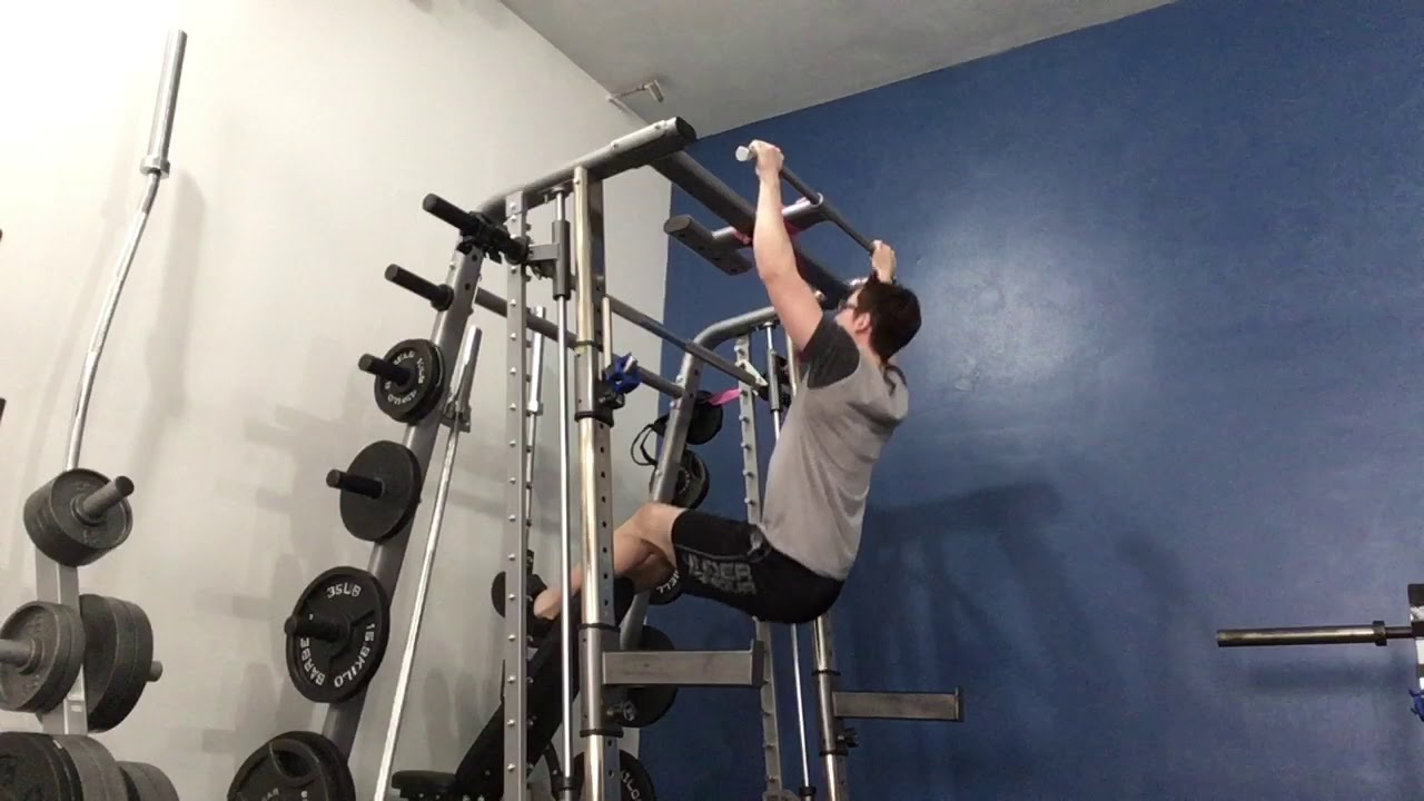 Assisted Pull Ups With Feet/Legs On Bench - YouTube