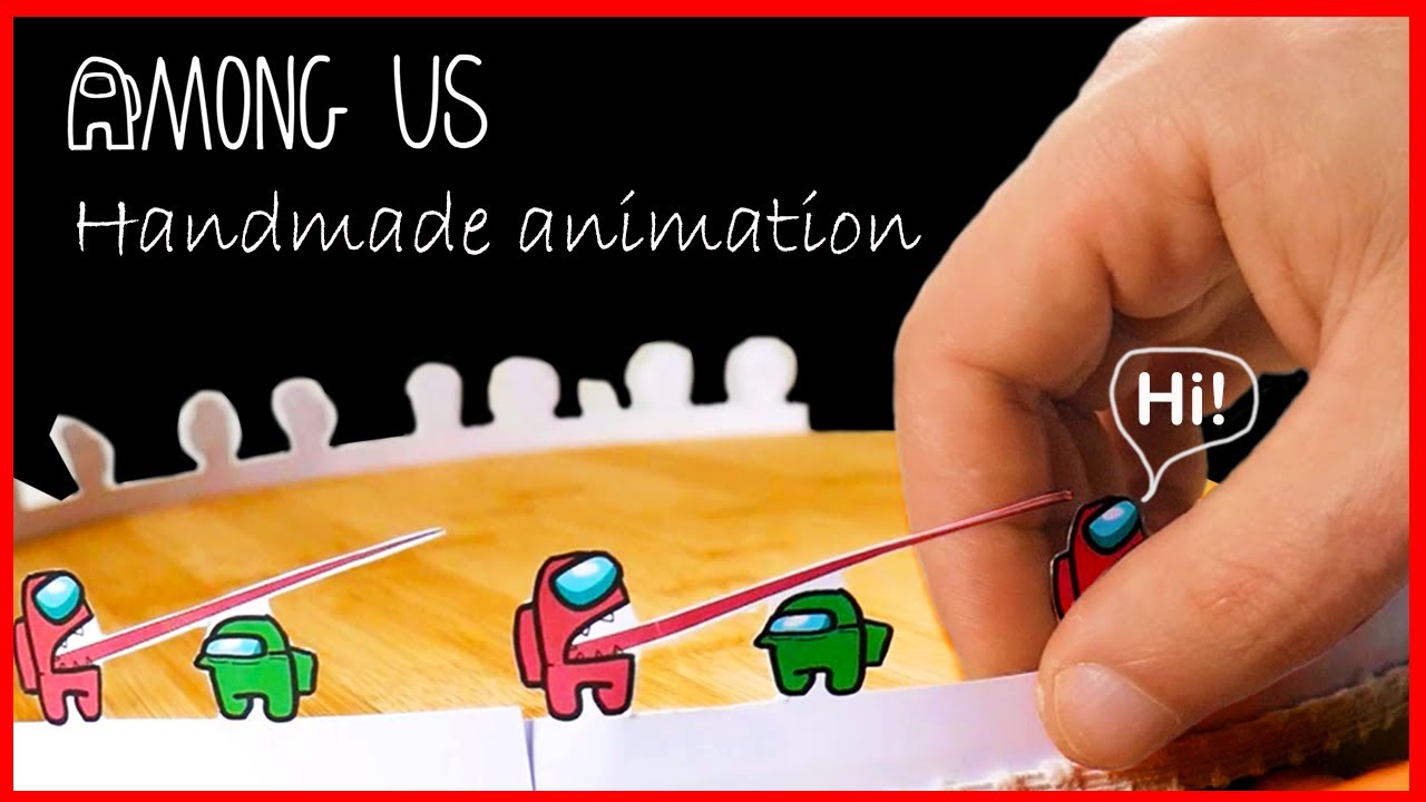 Among us Impostor Animation (like Flipbook) with Paper, Cardboard and a ...