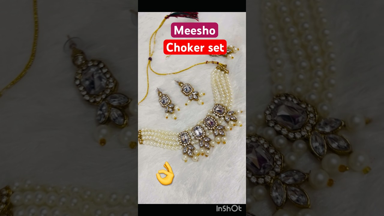 Meesho choker set under budget 👍💐🥰#chokernecklaces #shortvideo #meesho ...
