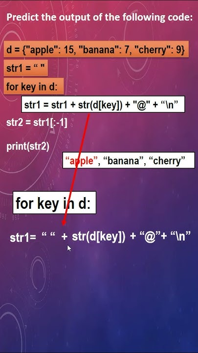 Dictionary Output question in Python: Handling Keys and Values ...