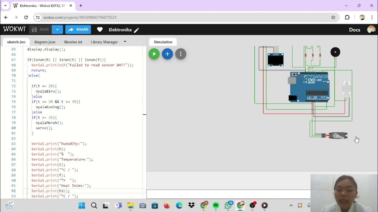 Simulasi Sensor Dht 22 Pada Sistem Monitoring Suhu Kadangan Ayam Dengan Web Wokwi Youtube