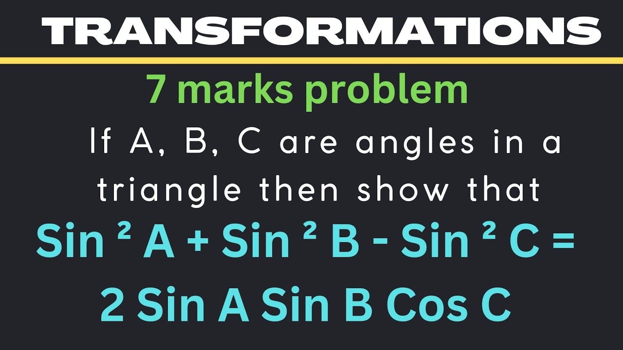 Transformations | 7 marks problem @EAG - YouTube