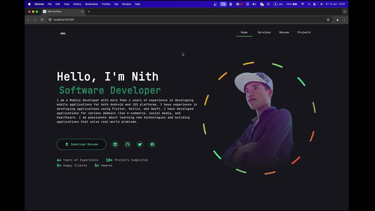 Flutter Portfolio Website | Responsive Website in Flutter - YouTube