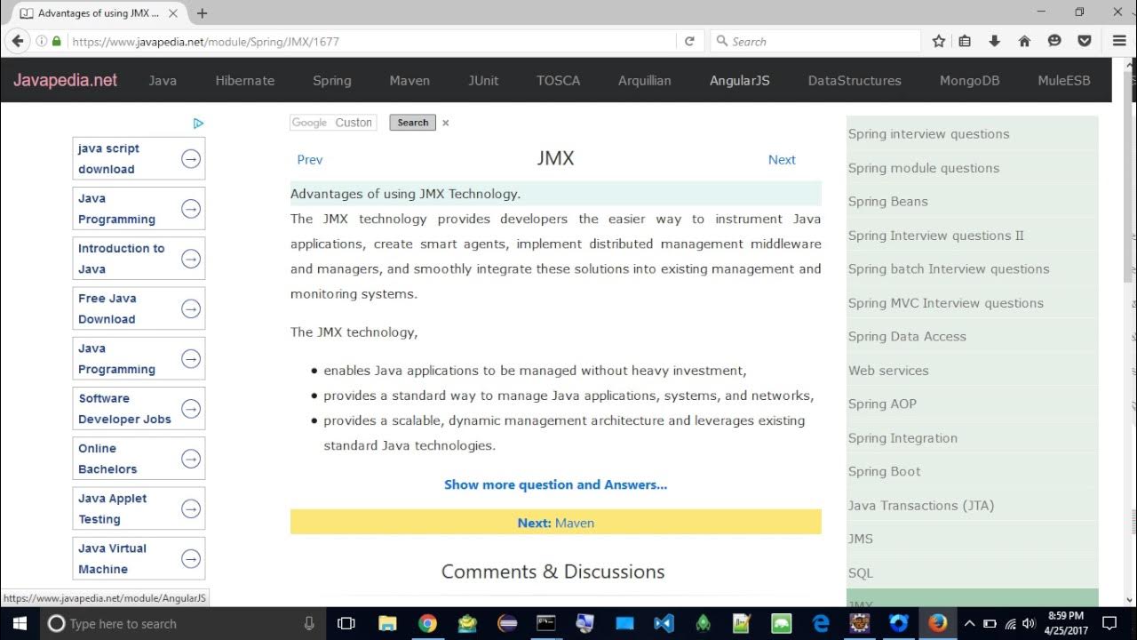 Advantages of using JMX Technology. | javapedia.net - YouTube