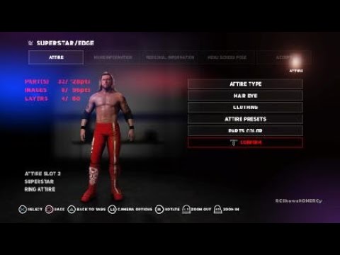 WWE 2K18 Edge Red RATED R SUPERSTAR Tights Attire - YouTube