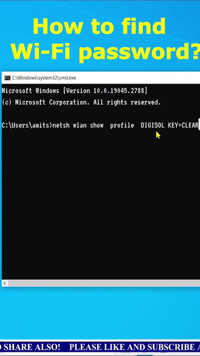 Find Wi-Fi password using CMD #gyansection #trending #viral #shorts #wifi - YouTube
